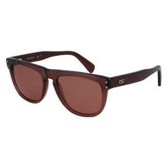 Ferragamo Braune Acetat-Sonnenbrille