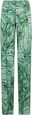 Alberta Ferretti Femme, Pantalons, Vert, Taille: 38 FR Pantalon large