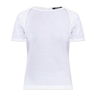 Jacquemus Femme, Tops, Blanc, Taille: 40 FR T-Shirt Col Rond
