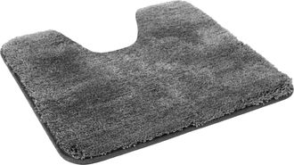 Kinzler J-10002/100 anthrazit Badematte, Mikrofaser, 50x55 cm mit Ausschnitt