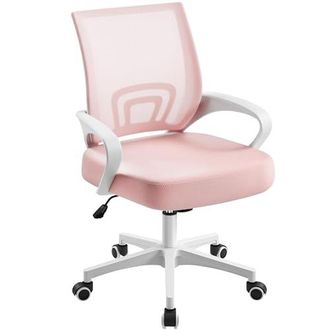 Yaheetech B&uuml;rostuhl Ergonomisch, Schreibtischstuhl mit Netzbespannung und Armlehnen, Drehstuhl aus Mesh, Chefsessel Wippfunktion, H&ouml;henverstellbar R&uuml;ckenschonen