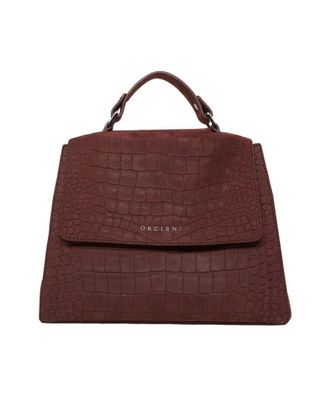 Orciani Crossbody Bags - Crocodile-Effect Leather Tote - Gr. unisize - in Schwarz - f&uuml;r Damen