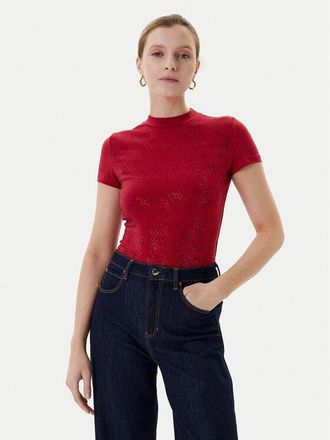 Guess T-Shirt W4BI26 J1314 Dunkelrot Regular Fit