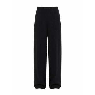 Laneus Leisure Cashmere Pants - - Trousers - Damen - Schwarzk - S