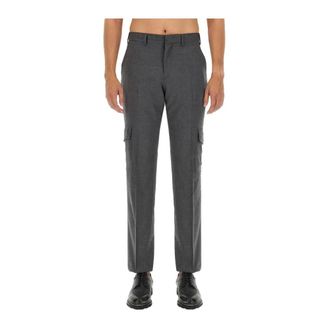 Lardini Homme, Pantalons, Gris, Taille: XL Wool Blend Cargo Pants