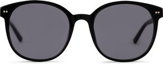 Kapten & Son Sonnenbrille Nairobi All Black | Sonnenbrille Damen & Herren Schwarz mit Sonnen- und UV-Schutz | Stylische, runde Gläserform | Unisex Sunglasses