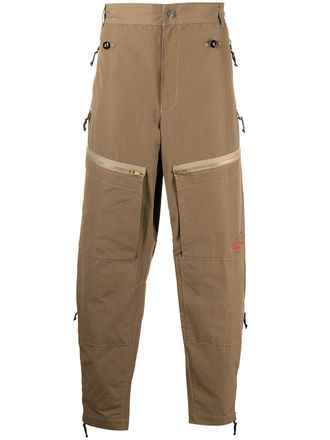 Diesel pantalon &agrave; poches multiples - Marron