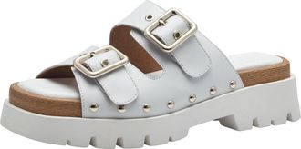 Tamaris Damen Plateau Mules Leder Sommer; WHITE/wei&szlig;; 40 EU