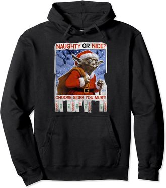 Star Wars Yoda Naughty Or Nice Flyer Weihnachten Pullover Hoodie