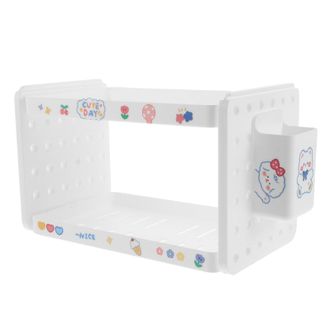 FOMIYES Schreibtisch-Organizer mit Haken f&uuml;r Bastelbedarf und Schreibwaren Modularer Stiftehalter Aufbewahrungsregal f&uuml;r Homeoffice und B&uuml;ro