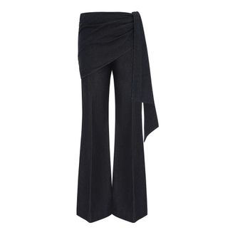 Zimmermann Valiant Draped Denim Flare - Femme - Jeans - Bleu - Taille: 38 FR