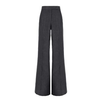 Max Mara Femme, Pantalons, Gris, Taille: 40 FR Deserto Wide Pantalons