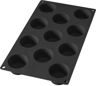 Lékué Mini-Muffin-Backform, Silikon, schwarz, 11 Mulden