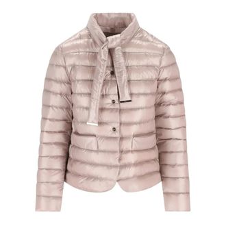 Herno Femme, Vestes, Rose, Taille: 40 FR Tie Puffer Coat