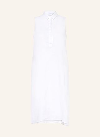 Soluzione - Camiceria Ticino Hemdblusenkleid Aus Leinen weiss
