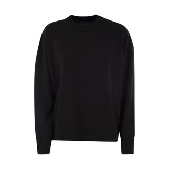 Fabiana Filippi Homme, Sweatshirts et sweats &agrave; capuche, Noir, Taille: M Pull ras du cou