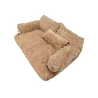 Generic Weiches, beruhigendes Haustier-Sofa-Bett, abnehmbares, beruhigendes Haustier-Sofa aus Baumwollfleece mit Rutschfester Unterseite, maschinenwaschbares,