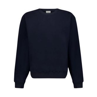 Saint Laurent Bestickter Logo-Sweatshirt - - Sweatshirts & Hoodies - Herren - Blau - M