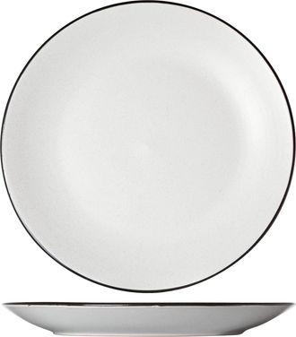 Cosy & Trendy Speiseteller Speckle Wei&szlig; &oslash; 27 cm - 6 St&uuml;ck