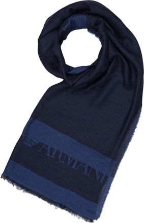 Armani Essential Scarf - - Accessories - Herren - Blau - ONE SIZE