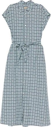 Woolrich Femme, Robes, Bleu, Taille: 38 FR Robe Chemise Ceintur&eacute;e