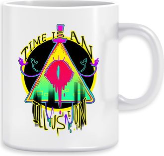 Vendax Time Is An Illusion Kaffeebecher Becher Tassen Ceramic Mug Cup