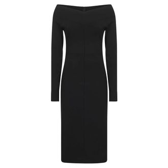 Stella McCartney Schwarzes Off-Shoulder Kleid mit Raffung - - Dresses - Damen - Schwarzk - M