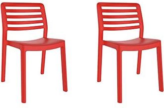 Resol grupo GARBAR Wind Set 2 St&uuml;hle, f&uuml;r den Innenbereich, Au&szlig;enbereich | Garten, Terrasse, Balkon, Wohnzimmer, K&uuml;che, Esszimmer | Design, leicht, stapelba