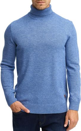 Indicode Herren INMargous Roll Neck Klassischer Rollkragenpullover | Herrenpullover Strickpullover f&uuml;r M&auml;nner Copen Blue, XL