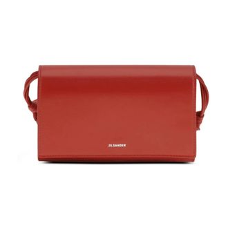 Jil Sander Tangle Crossbody Wallet - - Bags - Damen - Rot - ONE SIZE
