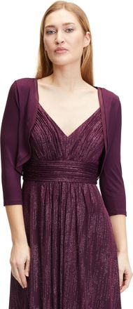 Vera Mont Damen Bolero-Jacke figurbetont 34, Shiny Aubergine