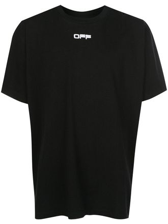 Off-white AIRPORT TAPE S/S SLIM TEE BLACK MULTICOL - Noir