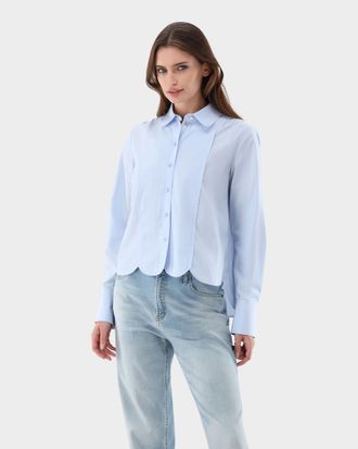 van Laack Lockere Cropped Bluse