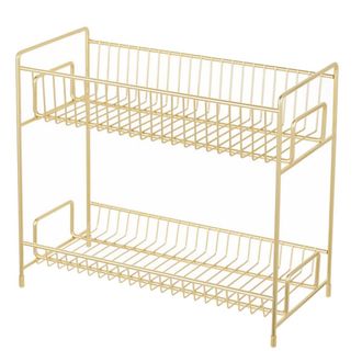 BESPORTBLE Multifunktionales Kosmetik Organizer Regal aus Eisen Platzsparendes Aufbewahrungsregal in Gold Umweltfreundlich Stabil f&uuml;r K&uuml;che B&uuml;ro und Badezimmer