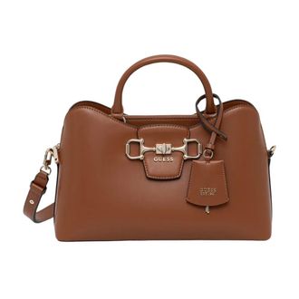 Guess Janie Satchel - Femme - Sacs - Brun - Taille: ONE Size