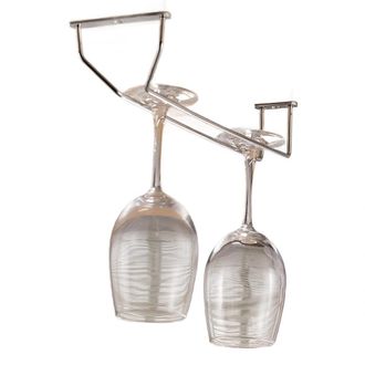 Generico H&auml;ngender Weinglasst&auml;nder (27cm) - Bohrungsfrei, mit Ablauf | Wein-Liebhaber | Weingl&auml;ser h&auml;ngen + Dekoration | Geschenk