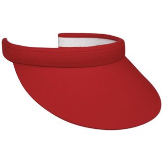 LIPODO Visor Sport Cap Schirm Unifarben Baumwolle Frotteeband Damen Golf Tennis Freizeit Sommer rot One Size