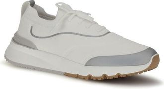 Brunello Cucinelli Mens White Cotton Athletic Sneakers