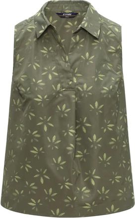 K-Way Femme, Vestes, Vert, Taille: 38 FR Anty Emby Jacquard Vest