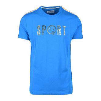 Dirk Bikkembergs Homme, Tops, Bleu, Taille: L T-shirt en coton