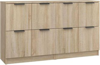 vidaXL Sideboards 2 Stk. Sonoma Eiche 60x30x70 cm Holzwerkstoff Vidaxl