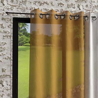 Soleil d'Ocre Segel bei Ösen Wirkung zerknittert 135x250 cm Bohem Senf