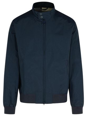 Barbour Royston Navy Waxed Cotton Bomber veste