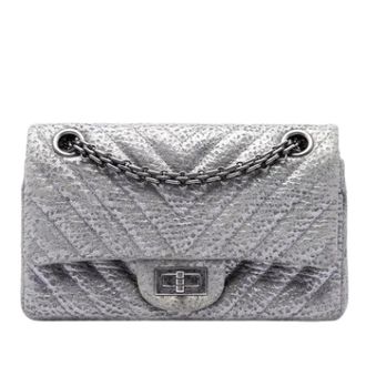 Chanel Pre-owned Vintage Double Flap Umh&auml;ngetasche - - Pre-owned - Damen - Grau - ONE SIZE