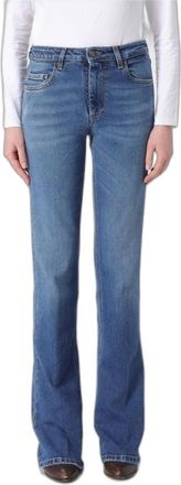 Fay Jean &Eacute;vas&eacute; en Denim Stretch - Femme - Jeans - Bleu - Taille: W31