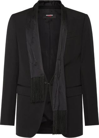 Dsquared2 x Magliano blazer à détail de foulard - Noir
