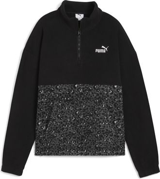 Puma Sweat col rond d&eacute;contract&eacute; &agrave; imprim&eacute; animal Essentials Femme, Accessoires, Noir, S