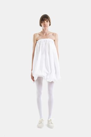 Comme Des Gar&ccedil;ons Womens White Cotton Midi Dress Top