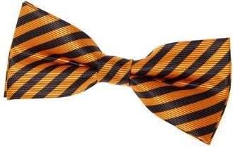 Retreez Noeud papillon tiss&eacute; pr&eacute;-nou&eacute; pour homme 11,5 cm, Orange/noir, taille unique