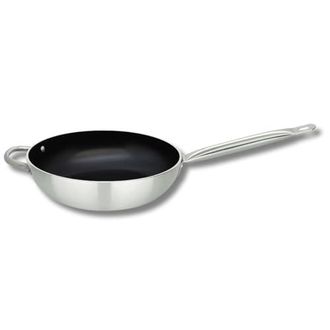 ELO Elo 5166826 Poêle wok 28 cm, Poele inox, Poele aluminium, Poêl anti-adhésive28 cm, Poêle de cuisine, Convient à tout type de feux, Aluminium, acier in